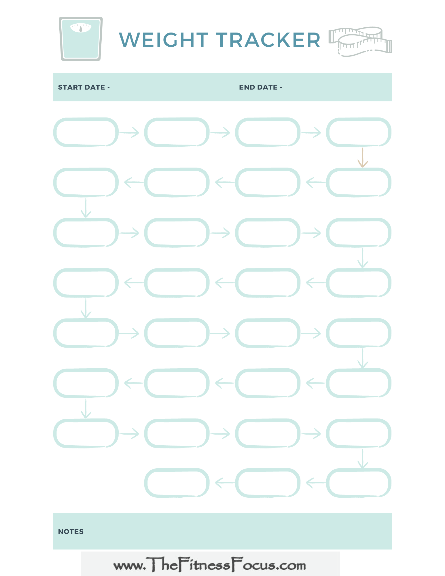 5 FREE Printable Weight Loss Trackers To Motivate You To Reach Your Goals